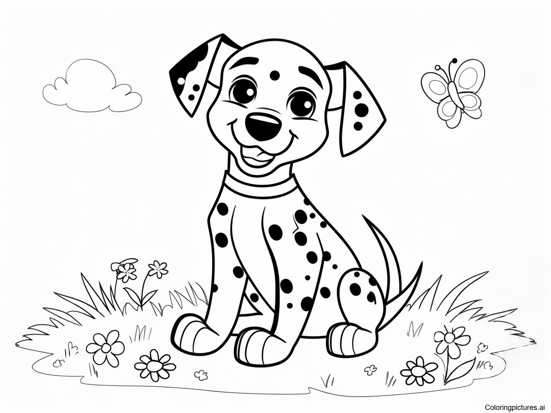 Dalmatian Free Printable Coloring Page Dalmatian Free Printable Coloring Page