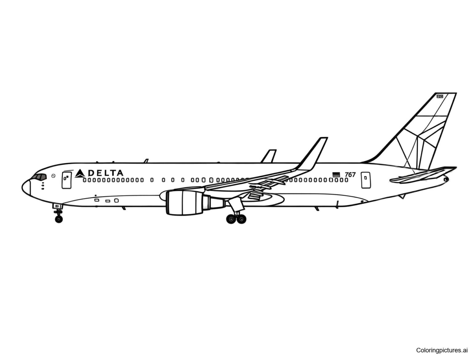 F-16 - Free Printable Coloring Page