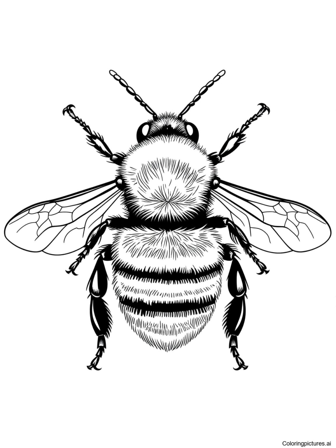 Bumble Bee - Free Printable Coloring Page
