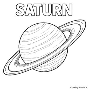 Saturn - Free Printable Coloring Page