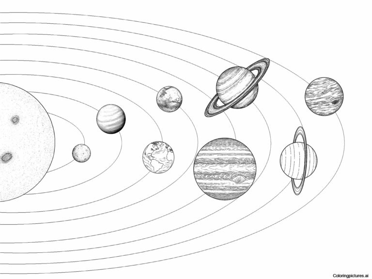 Jupiter - Free Printable Coloring Page