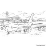 Airbus A380 - Free Printable Coloring Page
